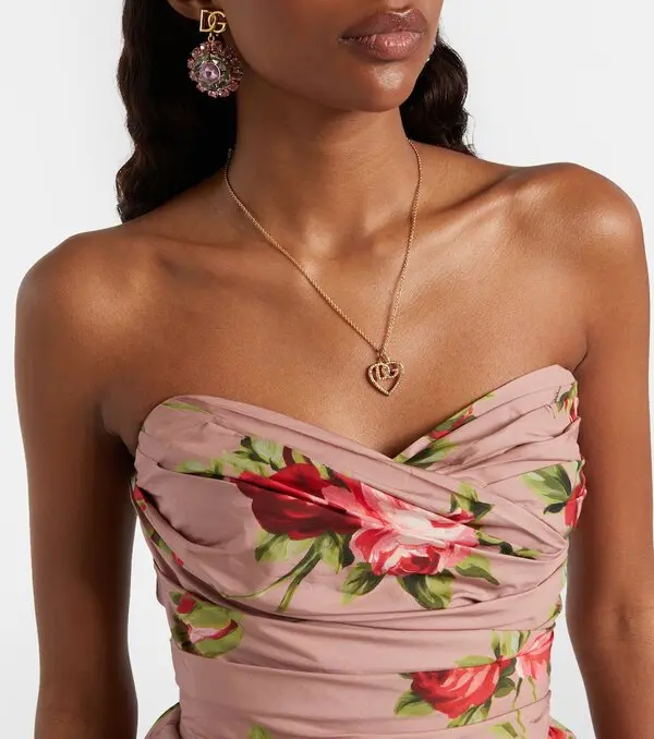Dolce & Gabbana Floral Strapless Mini Dress