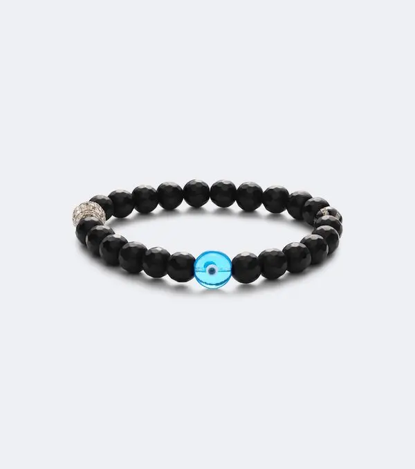 Ileana Makri Sterling Silver Beaded Bracelet - Black