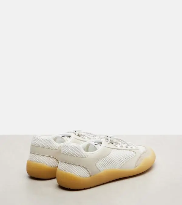 Prada Speedrock Leather-trimmed Sneakers - White