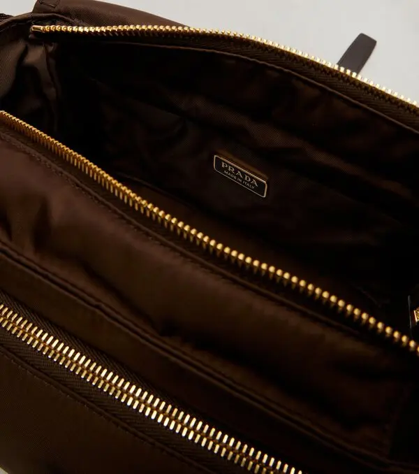 Prada Medium Re-nylon Shoulder Bag - Brown
