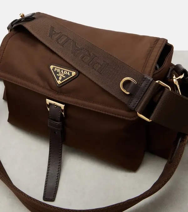 Prada Medium Re-nylon Shoulder Bag - Brown