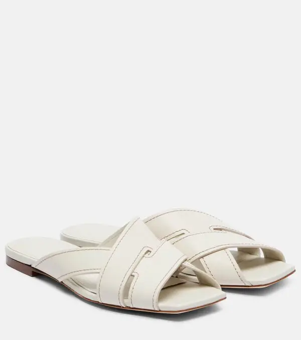 TOD'S Leather Sandals - White
