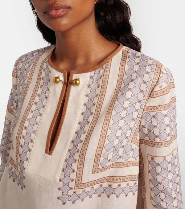 Zimmermann Printed Linen Minidress