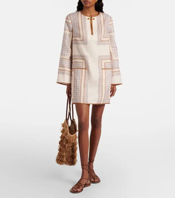 Zimmermann Printed Linen Minidress