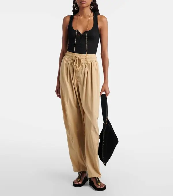 Isabel Marant Étoile Falcona Wide-leg Pants - Beige