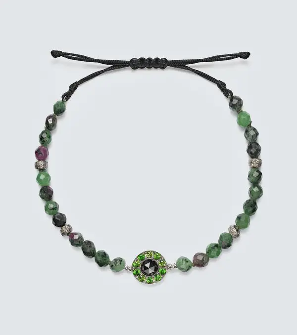 Ileana Makri Orbit Bracelet With Gemstones - Silver