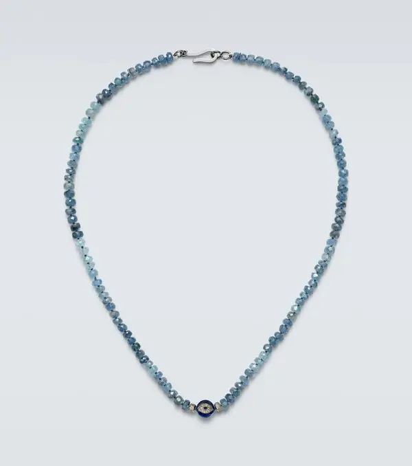 Ileana Makri Sterling Silver Beaded Gemstone Necklace - Multicoloured