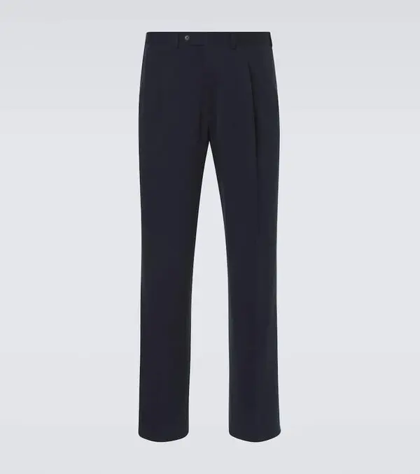 SAMAN AMEL Amo Silk Wide-leg Pants - Blue