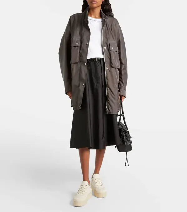 Prada Downtown Bold Re-nylon And Suede Sneakers