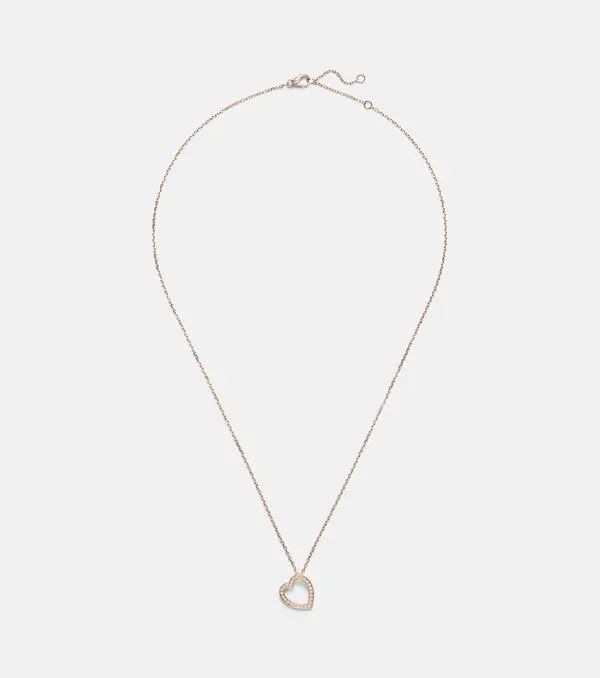 REPOSSI Antifer 18kt Rose Pendant Necklace With Diamonds - Gold