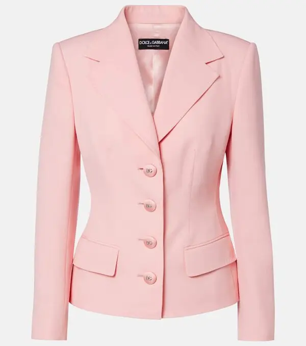 Dolce & Gabbana Wool-blend Single-breasted Jacket - Pink