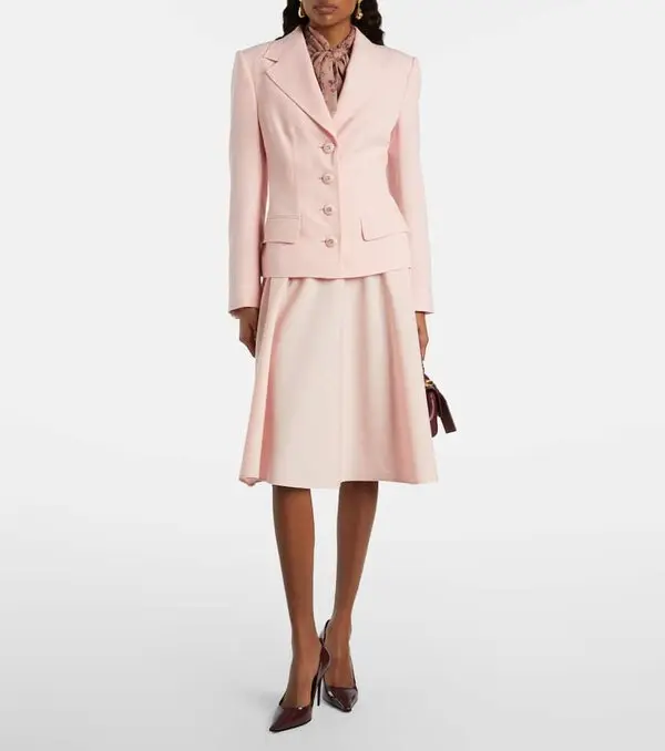 Dolce & Gabbana Wool-blend Single-breasted Jacket - Pink