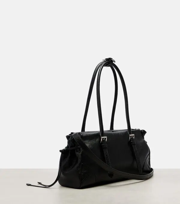 Prada Bonnie Medium Leather Tote Bag - Black
