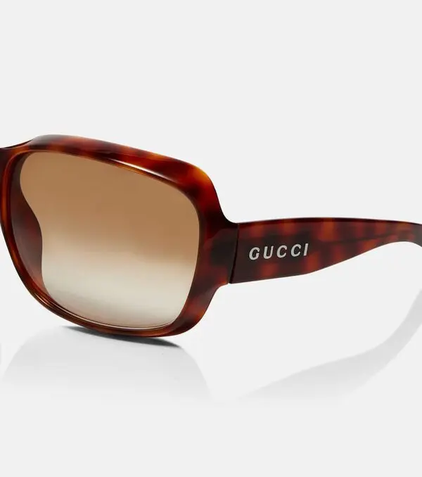 Gucci Square Sunglasses - Brown