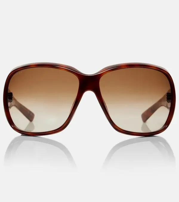 Gucci Square Sunglasses - Brown