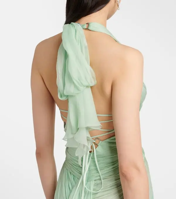 MARIA LUCIA HOHAN Milagros Halterneck Gown