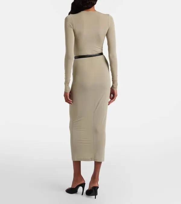 Wardrobe.NYC Sheer Pencil Skirt - Grey