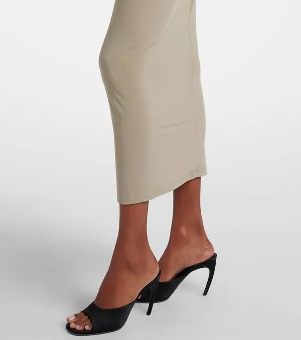 Wardrobe.NYC Sheer Pencil Skirt - Grey