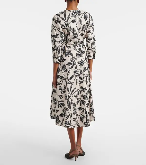 Max Mara Camino Printed Cotton Wrap Dress