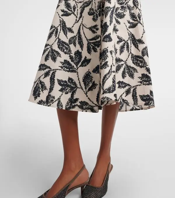 Max Mara Camino Printed Cotton Wrap Dress