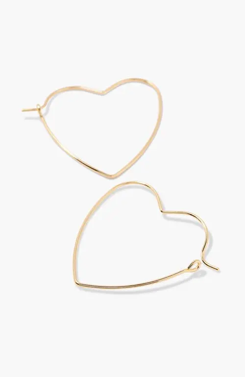 BROOK & YORK Sandy Heart Hoop Earrings