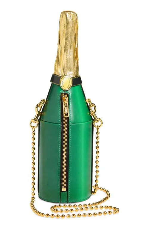 Moschino Champagne Bottle Leather Clutch