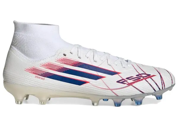 Adidas F50 Sparkfusion Pro Mid Cut Fg/ag Trinity Rodman Icon Takeover Pack - Cloud White/royal Blue/lucid Red