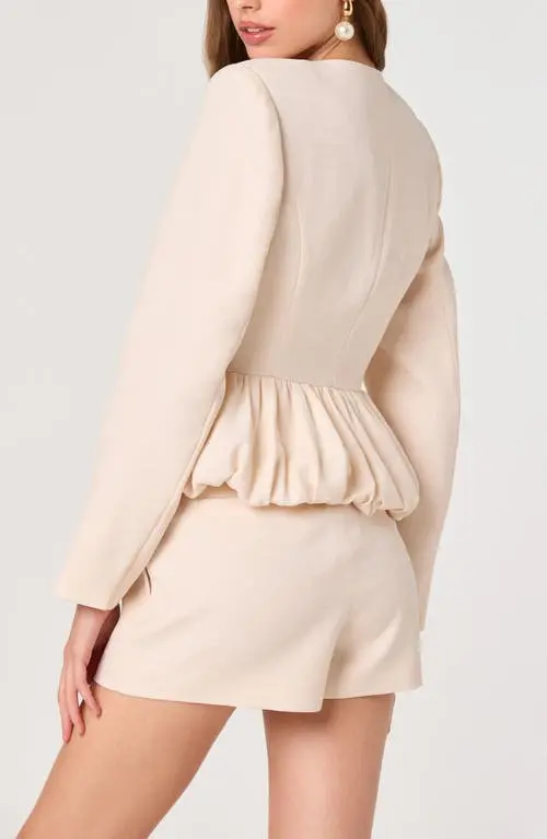 Astr The Label Nicolle Bow Peplum Jacket