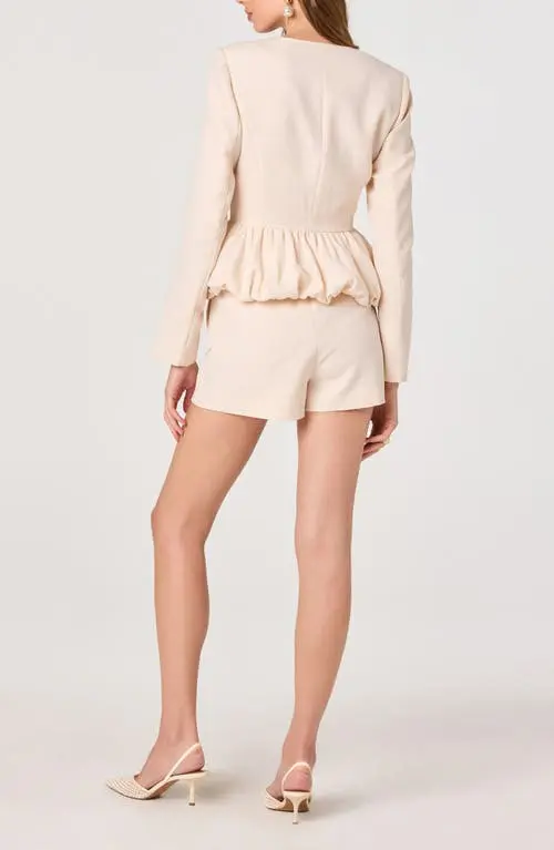 Astr The Label Nicolle Bow Peplum Jacket