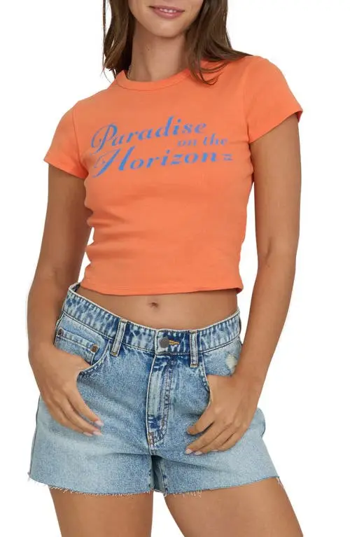 BILLABONG Cotton Graphic Baby Tee - Saffron