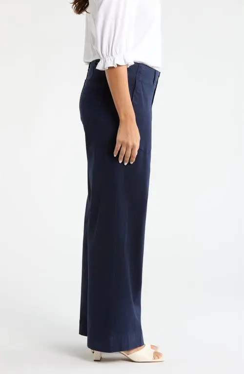 LIVERPOOL Patch Pocket Wide Leg Utility Trousers