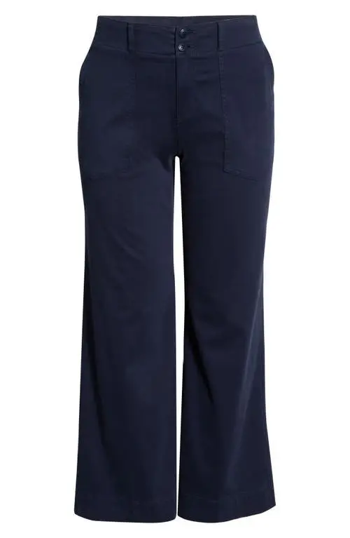 LIVERPOOL Patch Pocket Wide Leg Utility Trousers