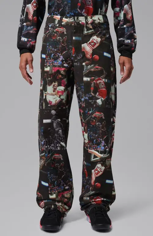 JORDAN Flight Allover Print Pants - Black/sail