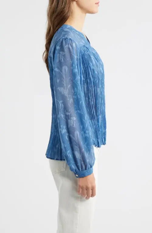 CLOTH & STONE Pleated Denim Shirt