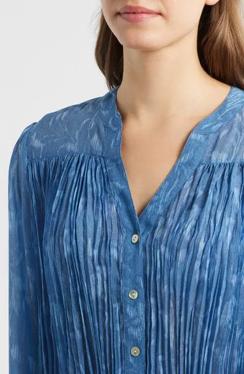 CLOTH & STONE Pleated Denim Shirt