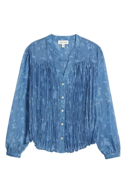 CLOTH & STONE Pleated Denim Shirt