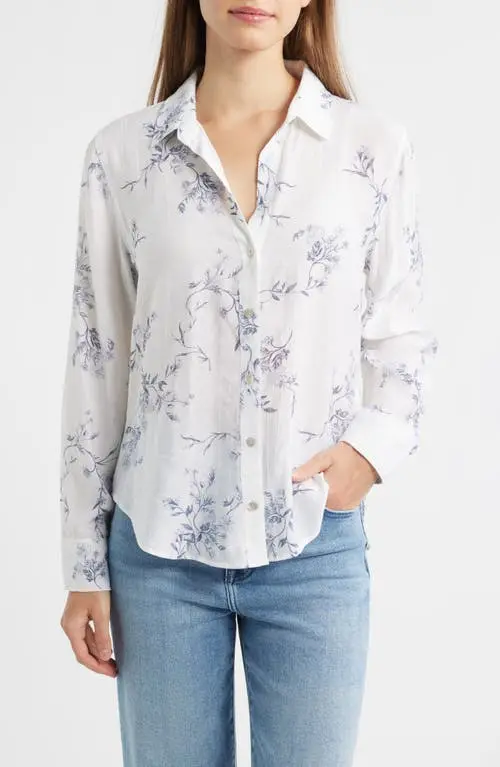 CLOTH & STONE Print Button-up Shirt - Blue Opal Floral