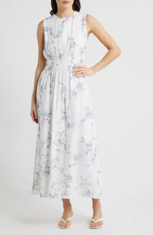 CLOTH & STONE Floral Print Sleeveless Maxi Dress - Blue Opal Floral