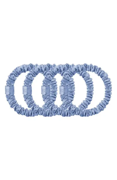 Slip 4-pack Pure Silk Skinny Scrunchies - Cornflower
