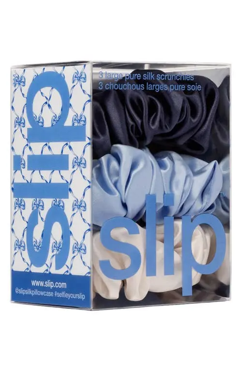 Slip Pure Silk Large Scrunchies 3 Pack - Skye