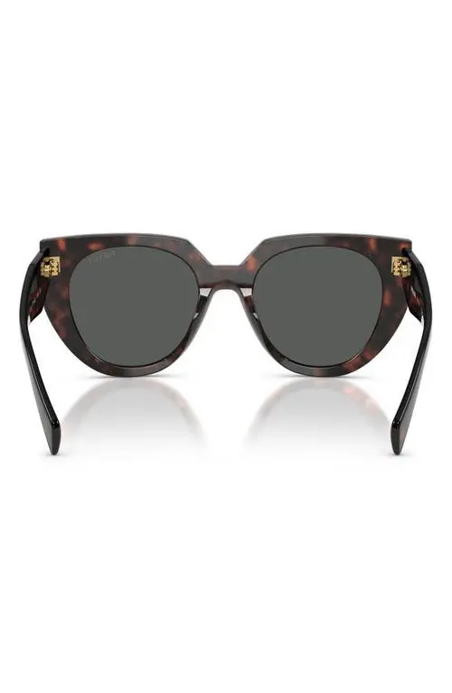 Prada 52mm Cat Eye Sunglasses - Root Tortoise/dark Grey