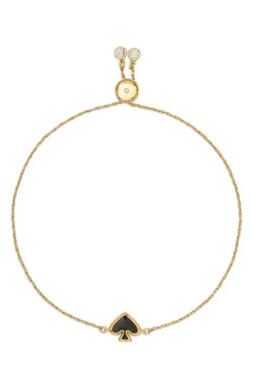 Kate Spade New York Enamel Spade Charm Slider Bracelet - Black