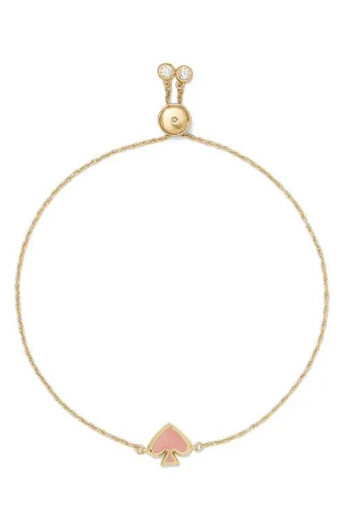 Kate Spade New York Enamel Spade Charm Slider Bracelet - Pink