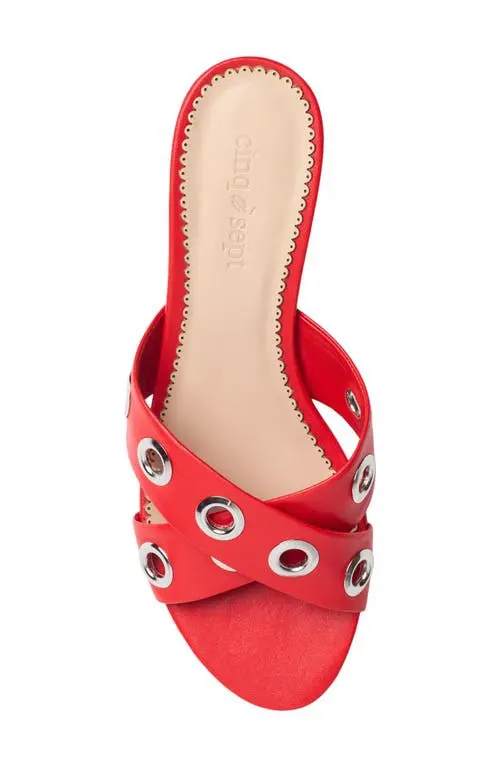 Cinq À Sept Maya Studded Block Heel Sandal - Bisou