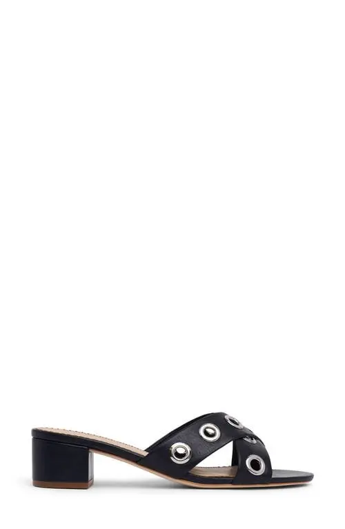 Cinq À Sept Maya Studded Block Heel Sandal - Navy