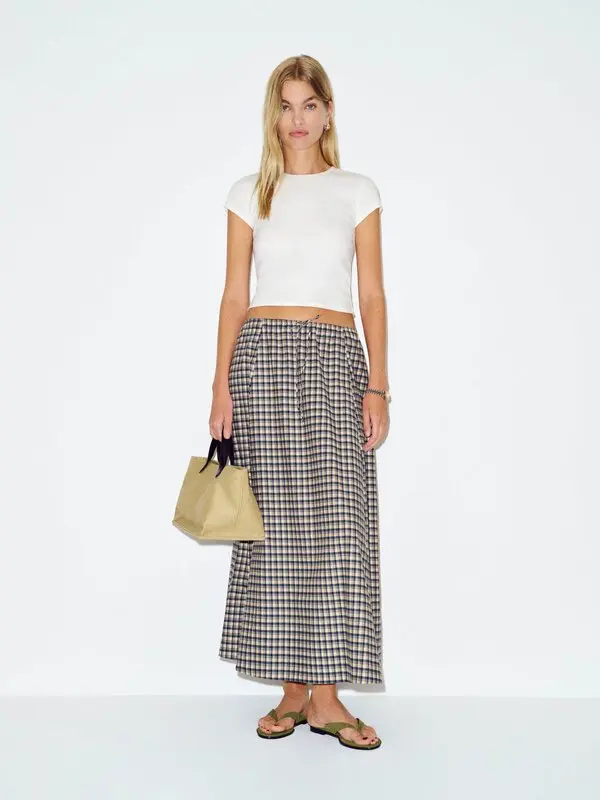 REFORMATION Cleo Maxi Skirt - Blue