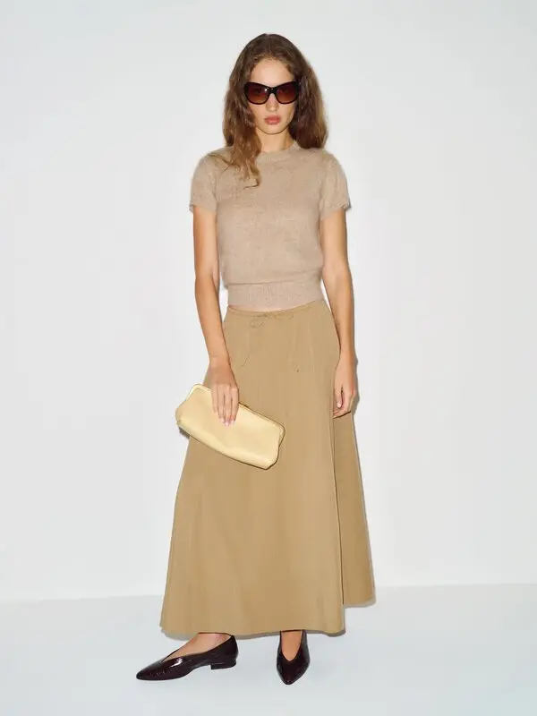 REFORMATION Cleo Maxi Skirt - Natural