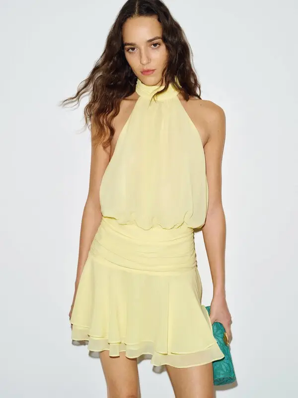 REFORMATION Karla Mini Dress - Yellow