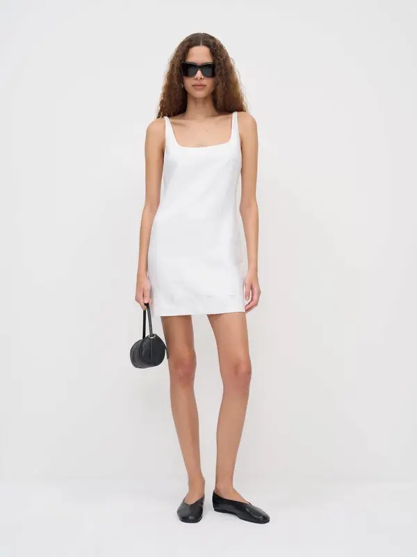REFORMATION Koa Linen Mini Dress - Ivory
