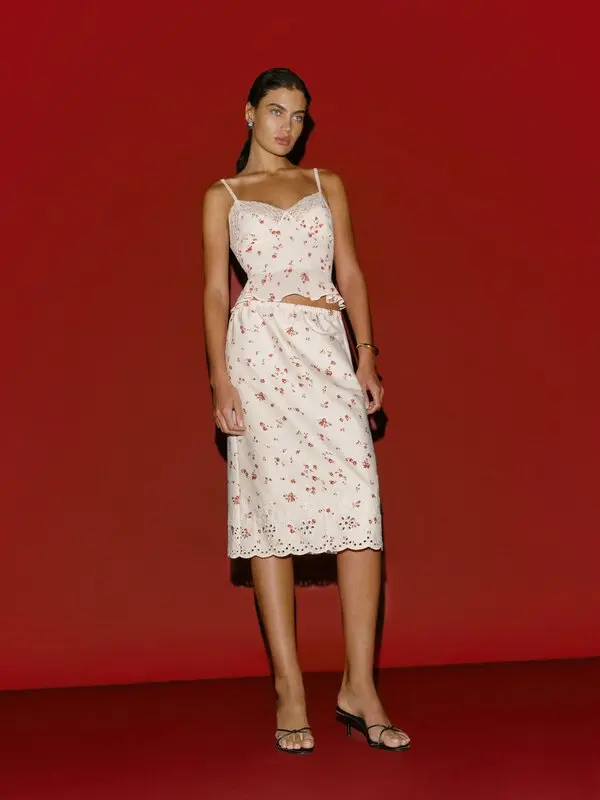 REFORMATION Rosemary Skirt - Ivory